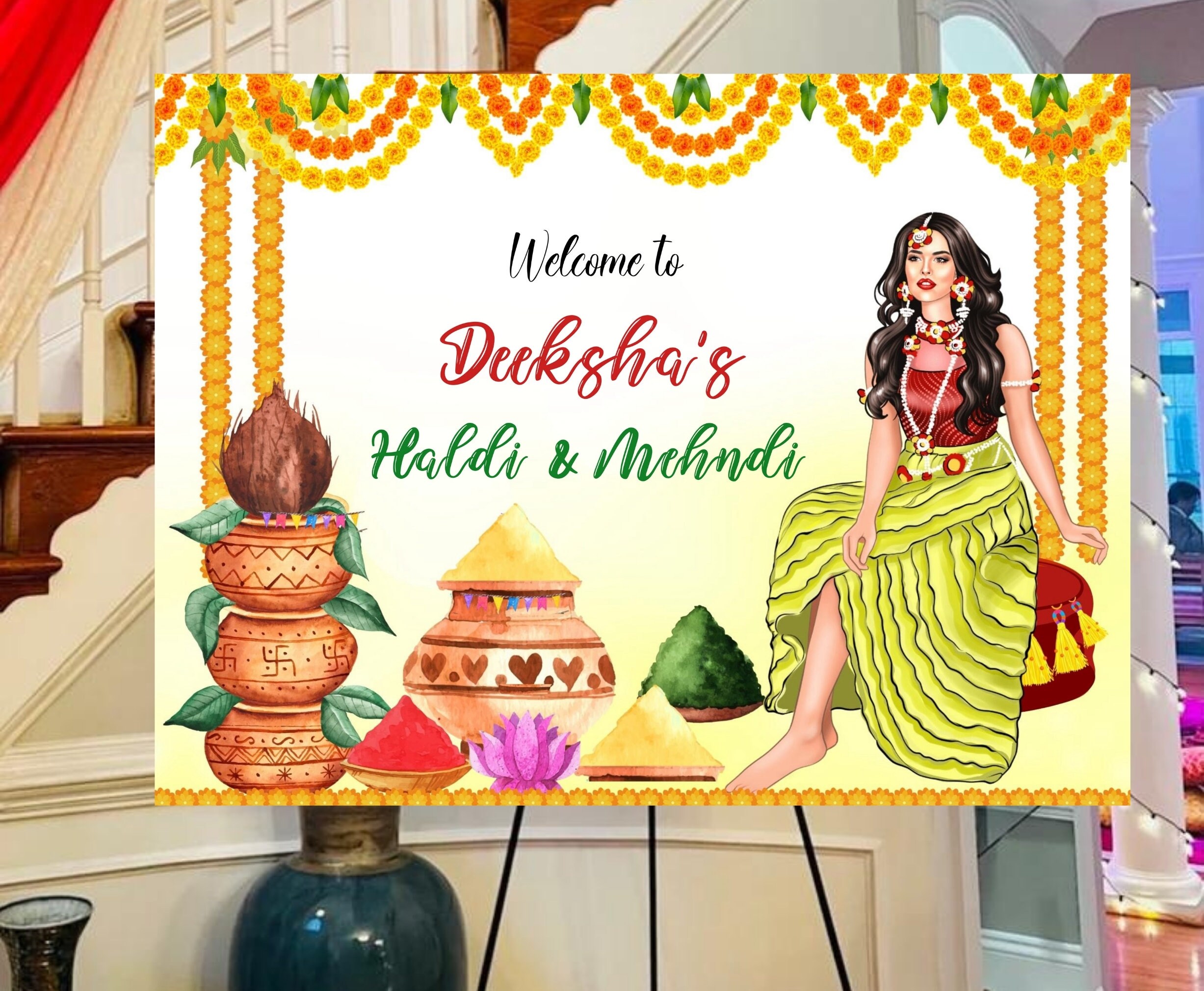 Haldi Posters as Welcome to Haldi Sign Haldi Welcome Signs & - Etsy