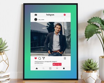 Printable Personalized Instagram Post Custom Gift With Photo - Etsy