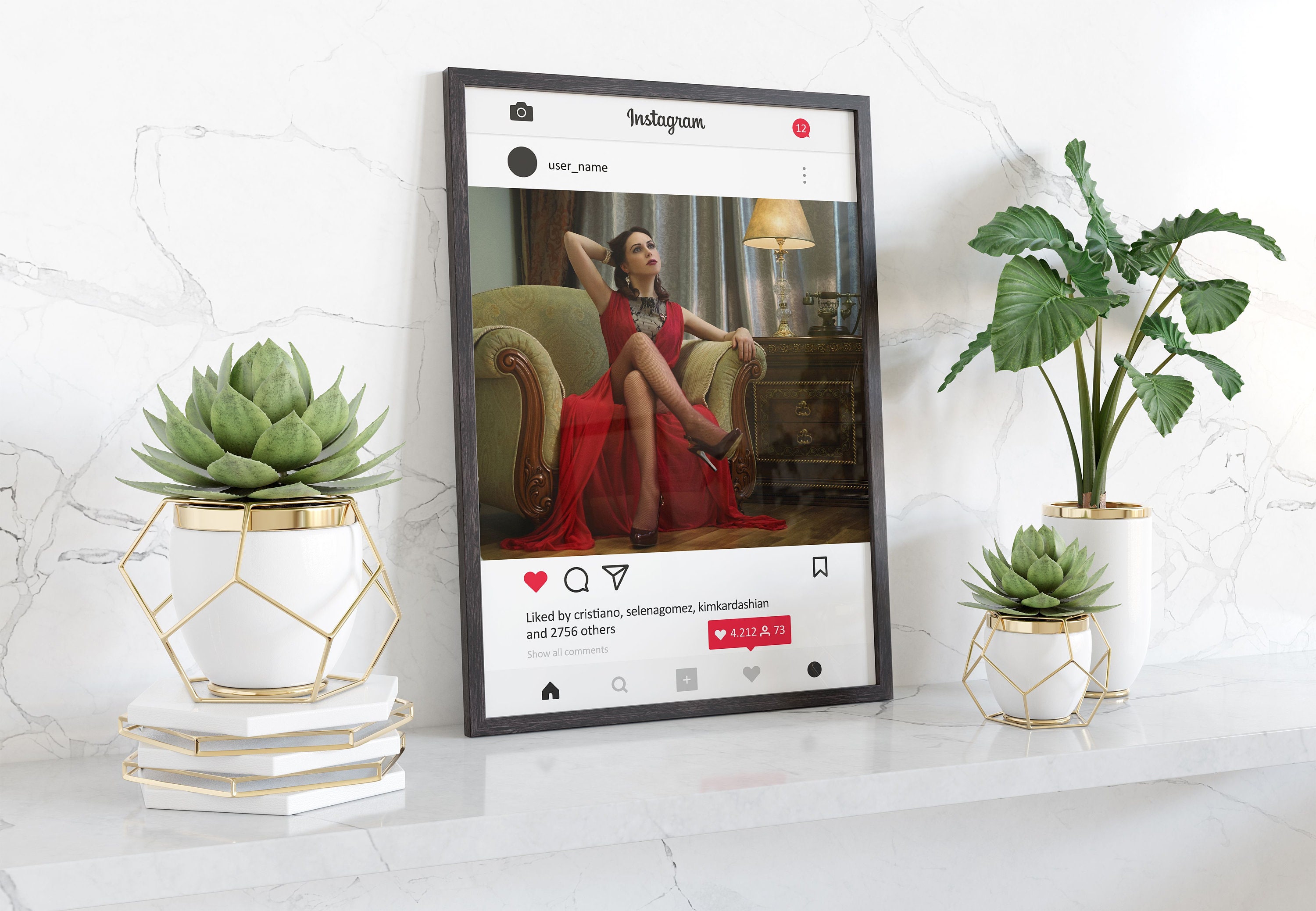 Printable Personalized Instagram Post, Custom Gift With Photo ...