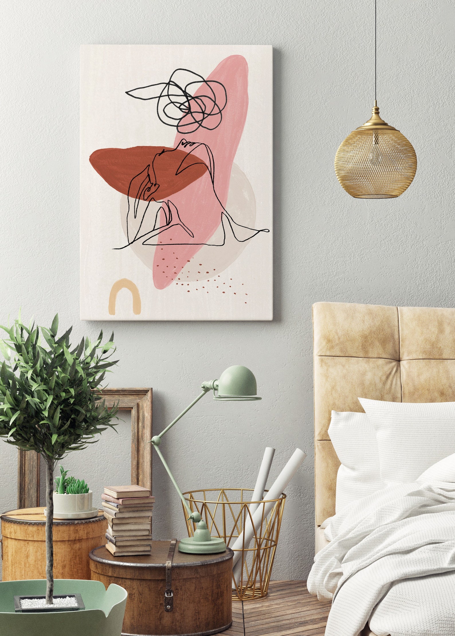 Woman Looking Up Line Art Line Drawing One Line Female - Etsy