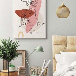 Woman Looking Up, Line Art, Line Drawing, One Line, Female, Minimalist ...