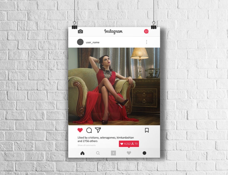Personalized Instagram Post Print, Custom Gift Print With Photo ...