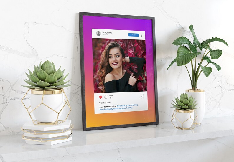 Personalized Social Media Post Custom Gift With Photo Social - Etsy