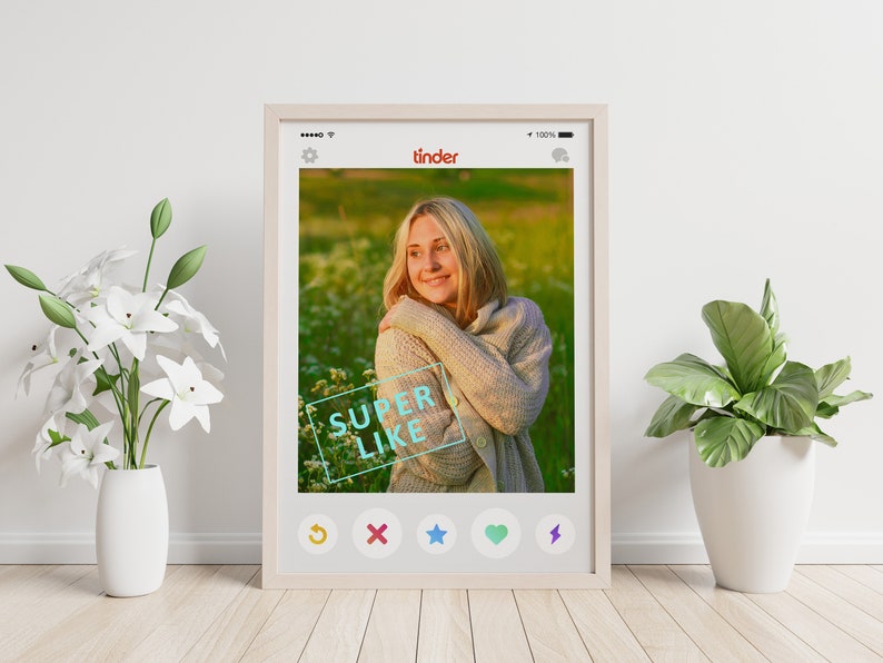 Personalized Tinder Profile With Photo, Tinder Super Like, Tinder ...
