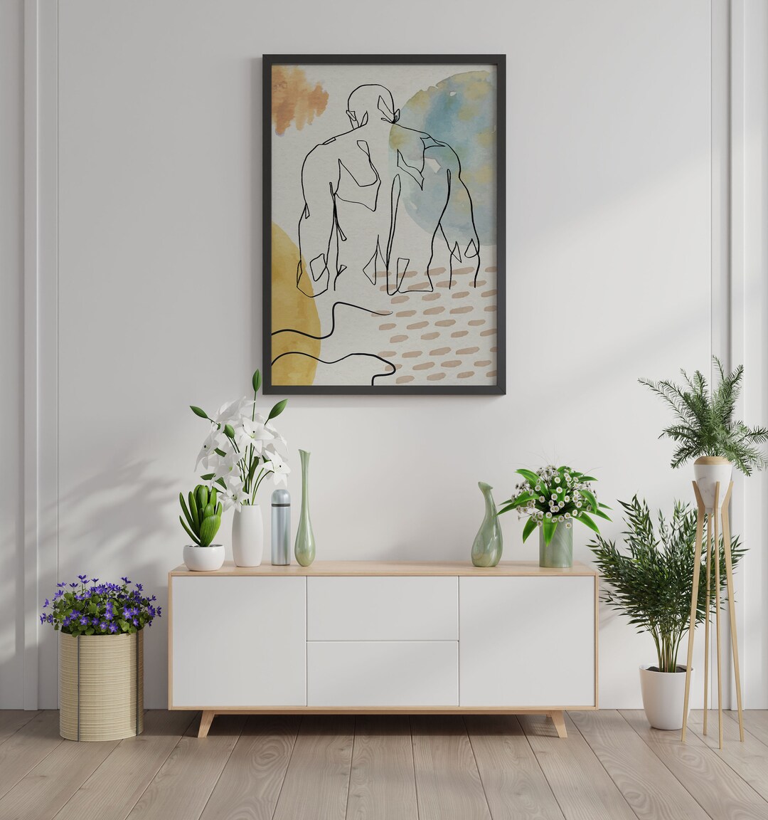 Male Body Drawing, Muscular Man, Abstract Man Outline Poster, Home ...