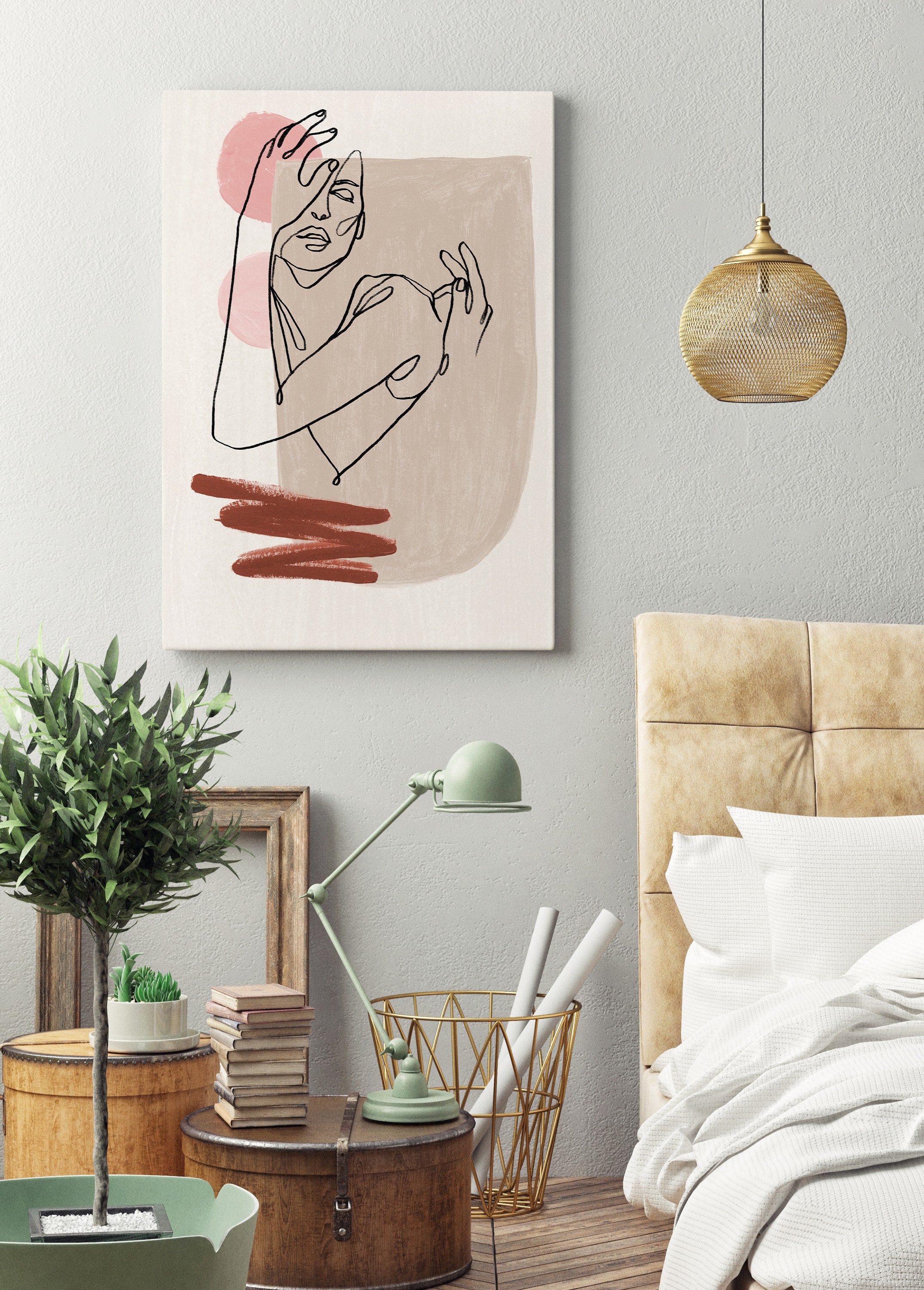 Woman Line Art Line Drawing One Line Outline Female - Etsy