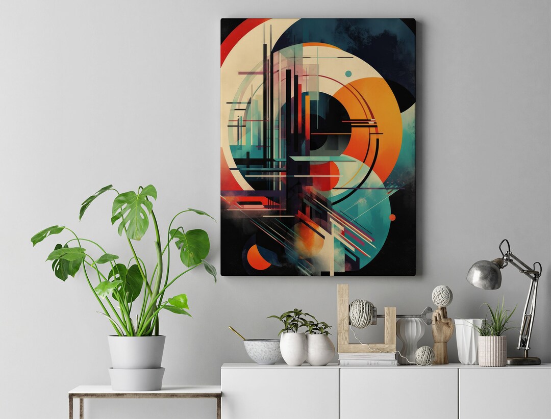 A Contemporary Abstract Design | Colorful Geometric Artwork | Art Deco ...