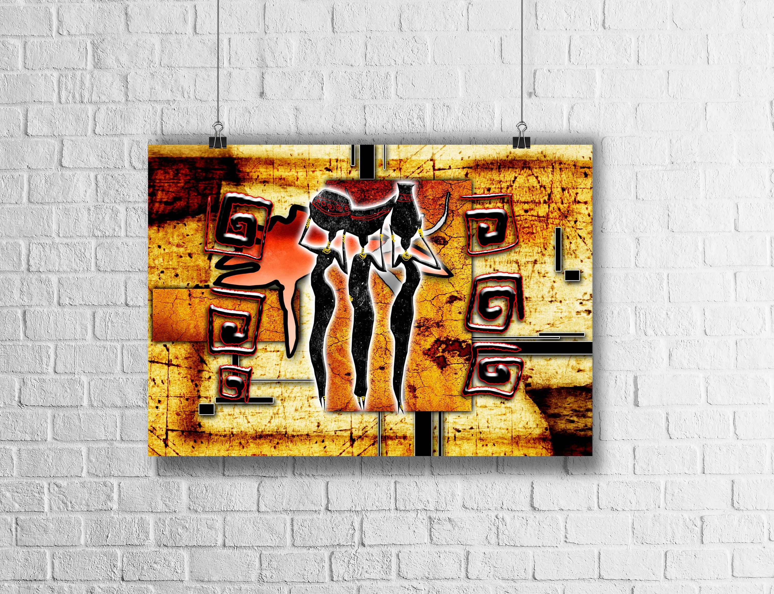 African Art Decor Ethnic Tribal Art Wall Art Decoration - Etsy