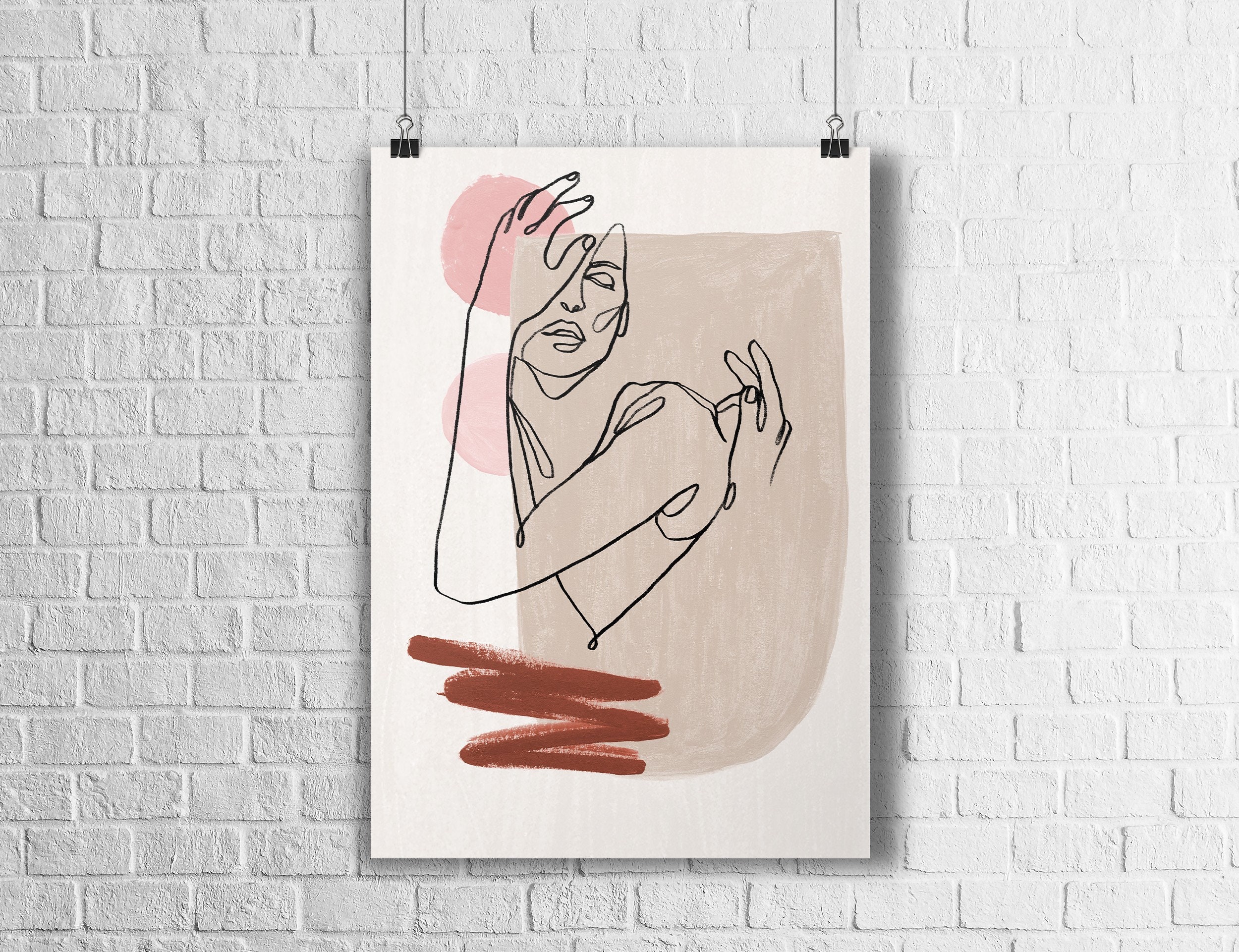 Woman Line Art Line Drawing One Line Outline Female - Etsy