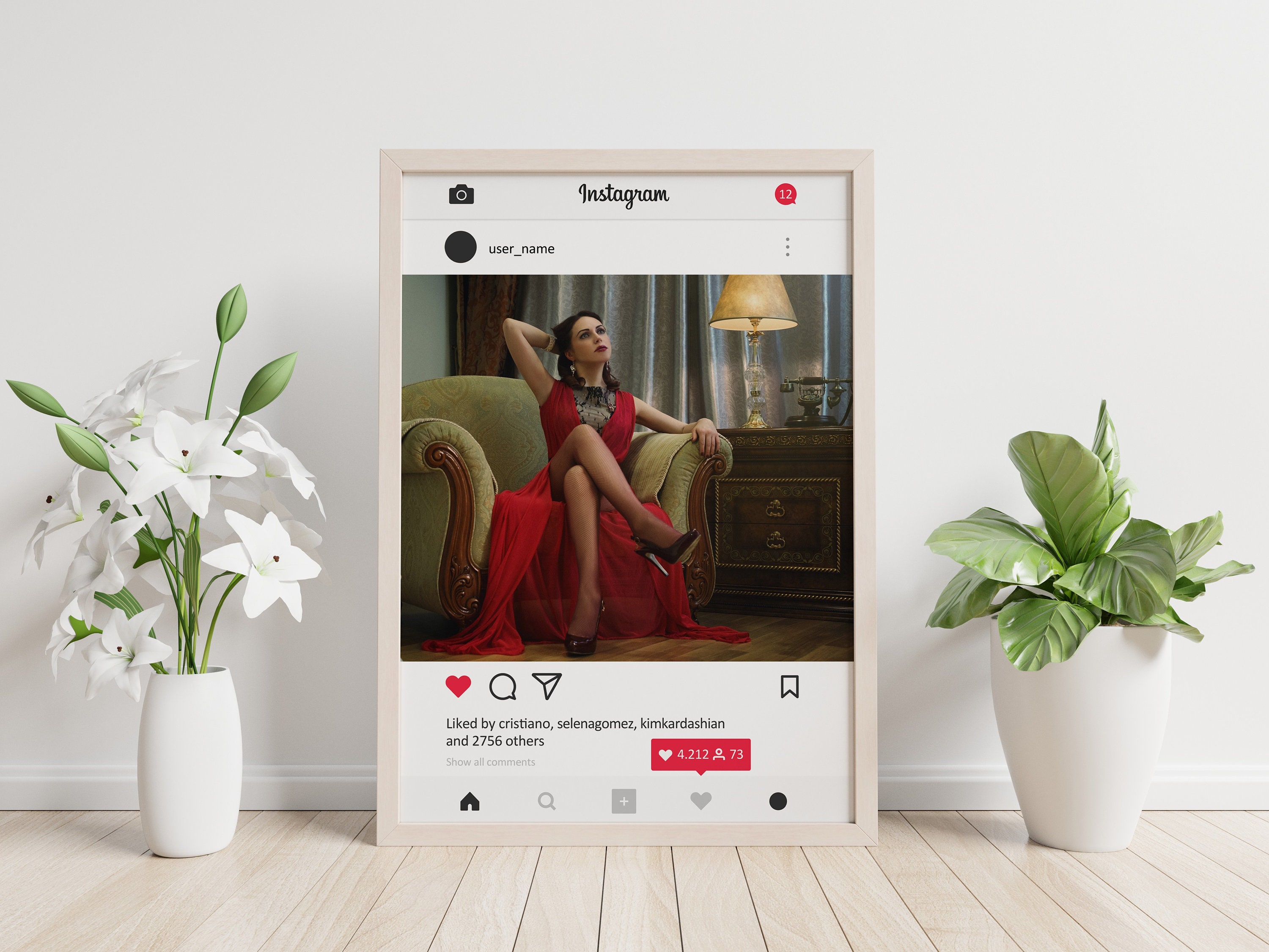 Personalized Instagram Post Print, Custom Gift Print With Photo ...