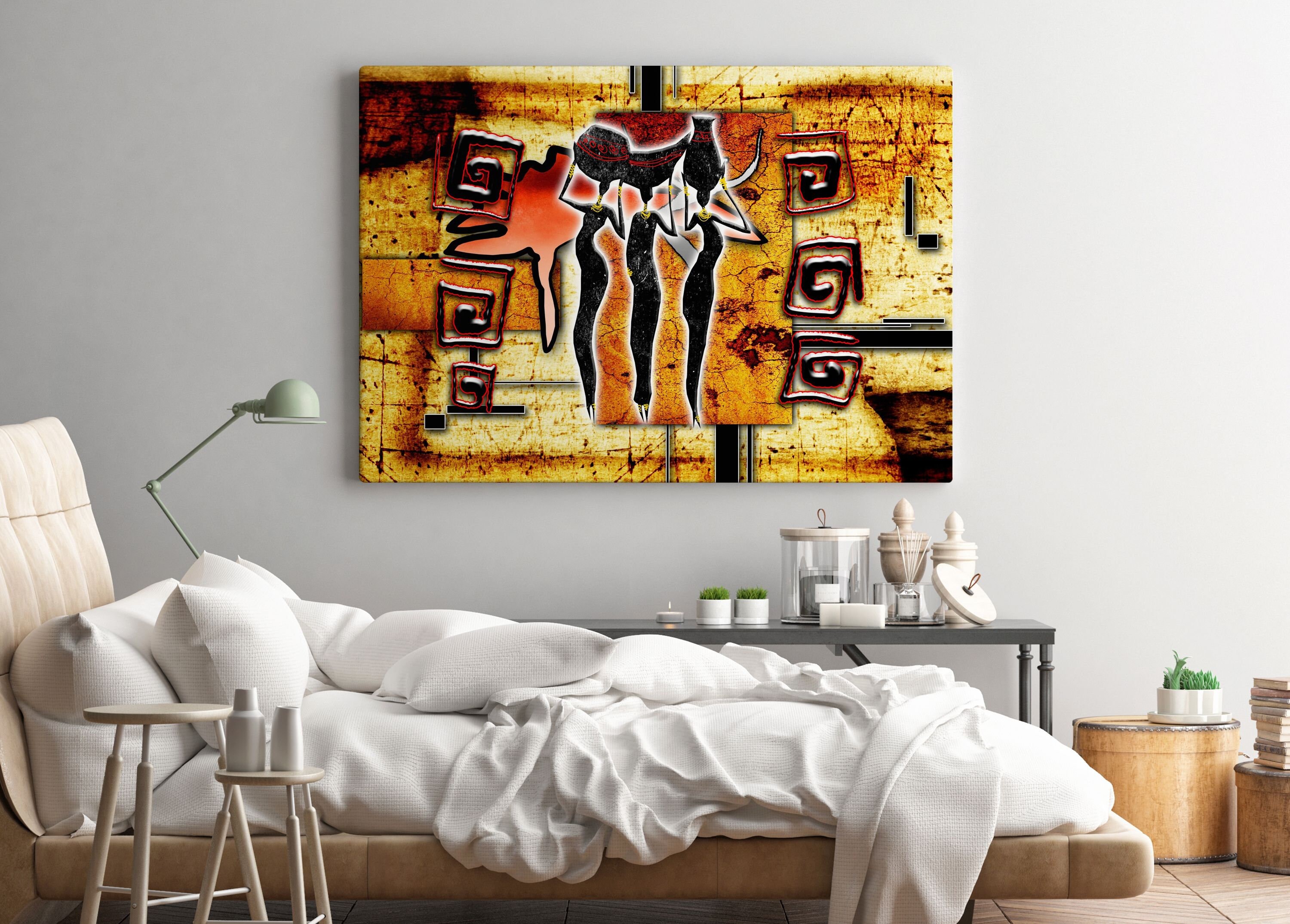 African Art Decor, Ethnic Tribal Art, Wall Art Decoration, Home Decor ...