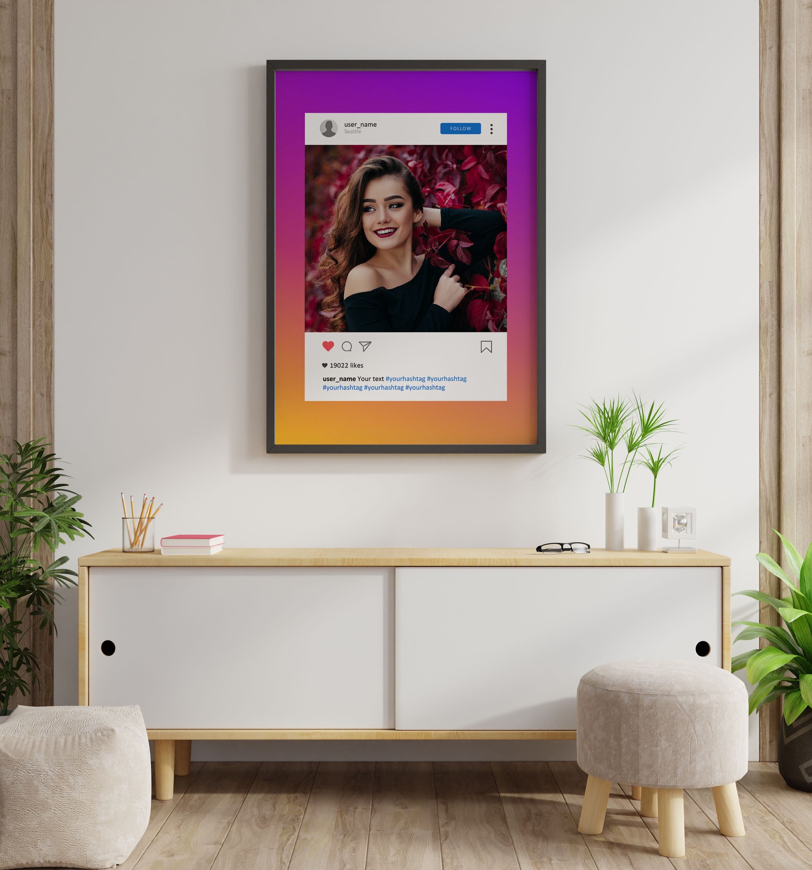 Personalized Social Media Post Custom Gift With Photo Social - Etsy