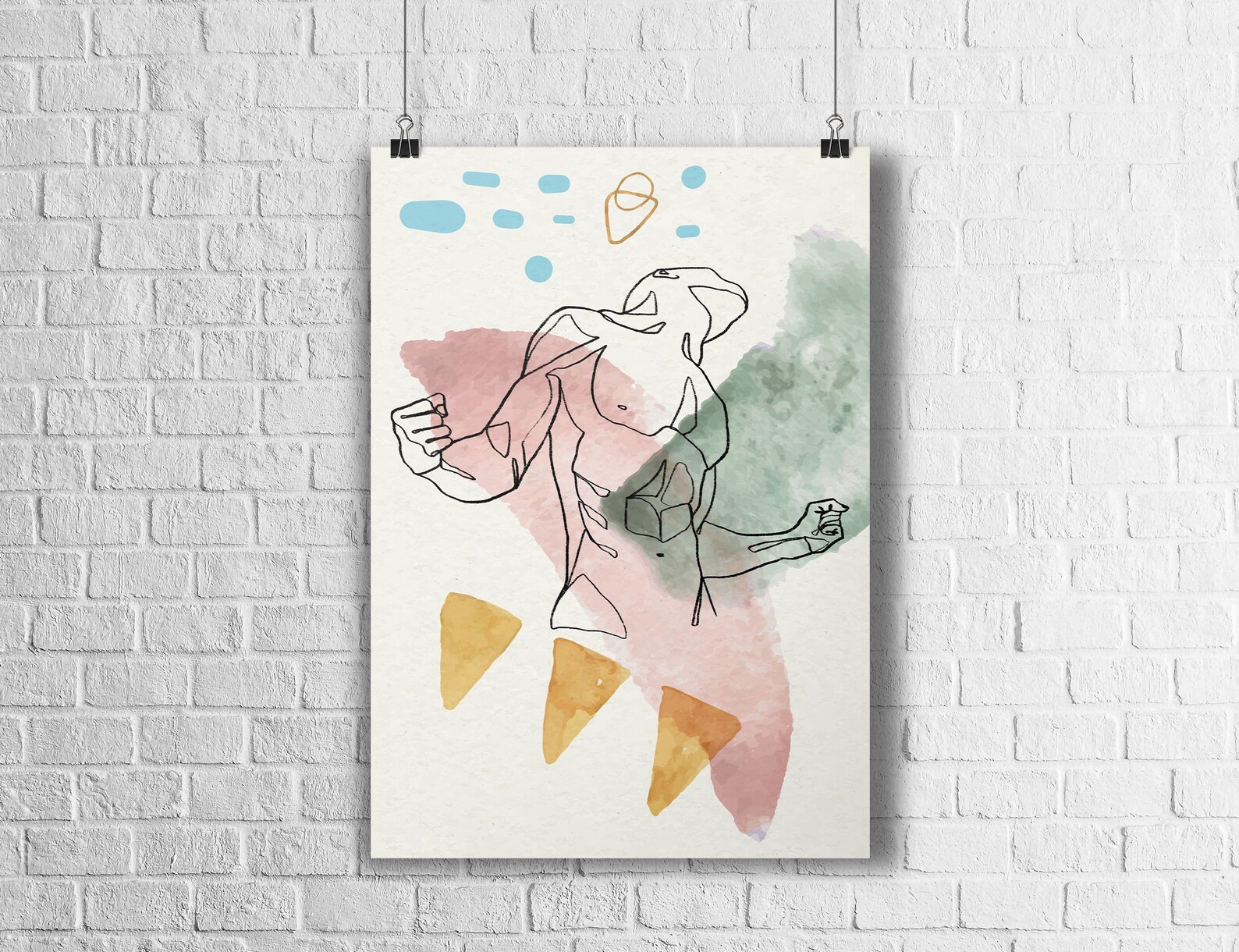 Bodybuilder Art Print Abstract Man Body Line Art Muscular - Etsy