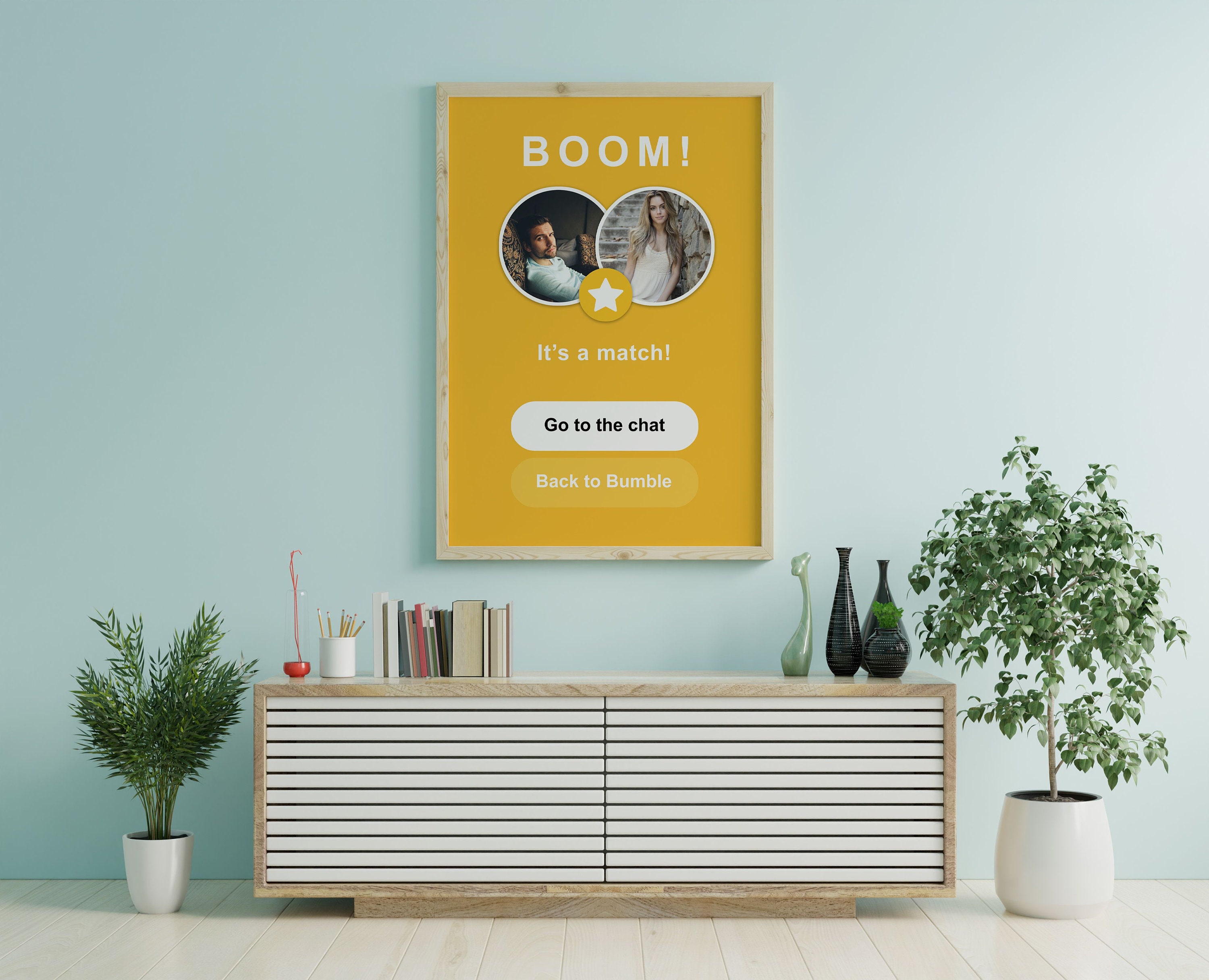 Personalized "it's A Match" With Photos, Bumble Couple, Bumble Gift ...