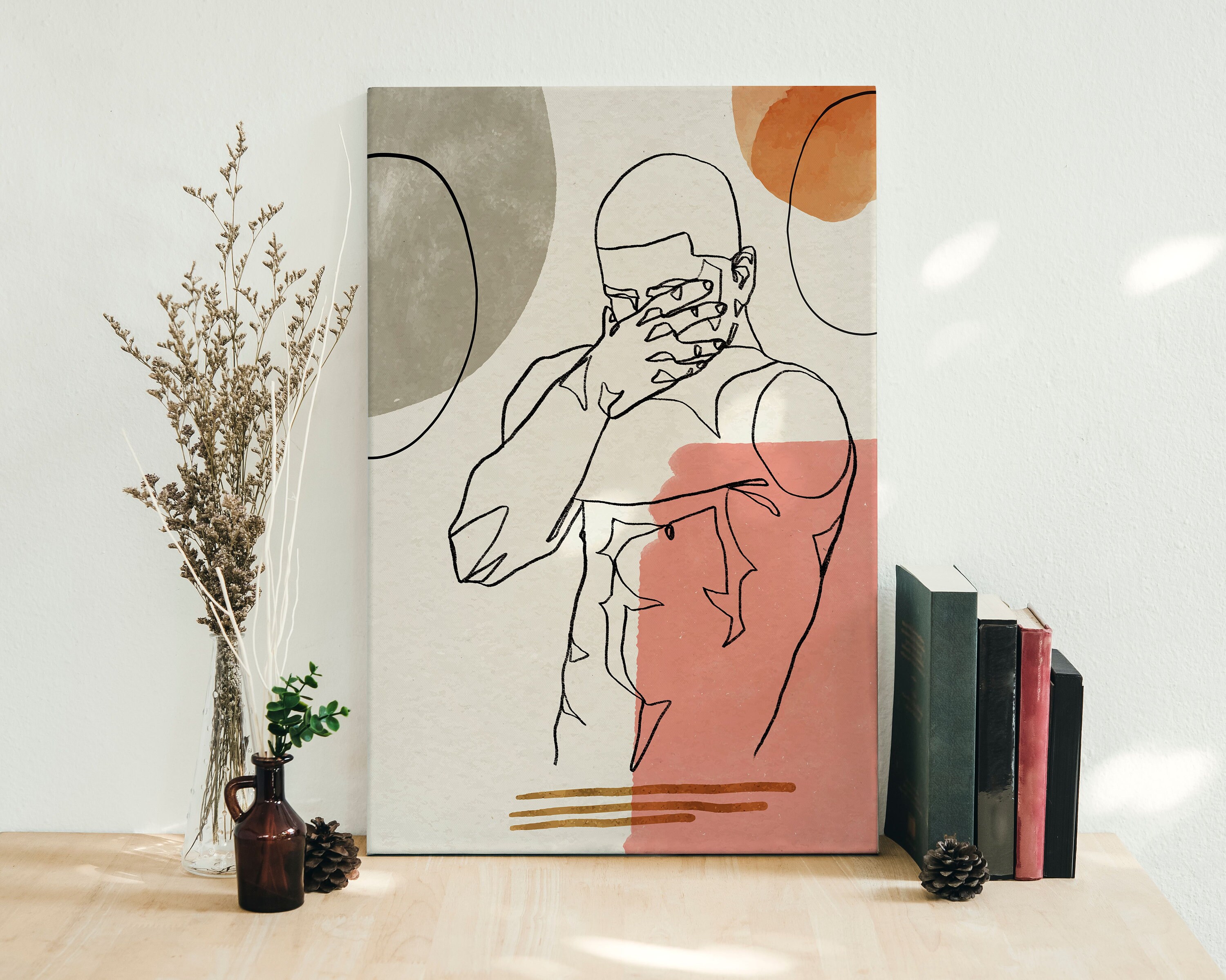 Continuous Line Art Male Figure Drawing Man Line Art Male - Etsy