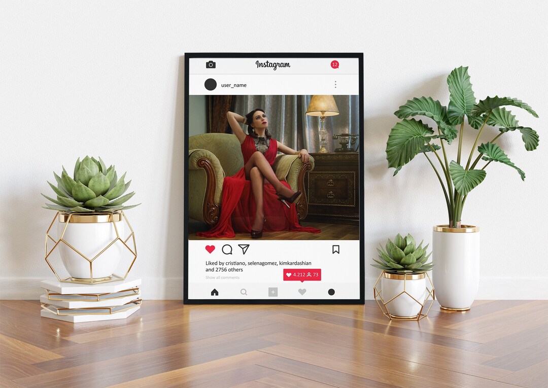 Personalized Instagram Post Print, Custom Gift Print With Photo ...