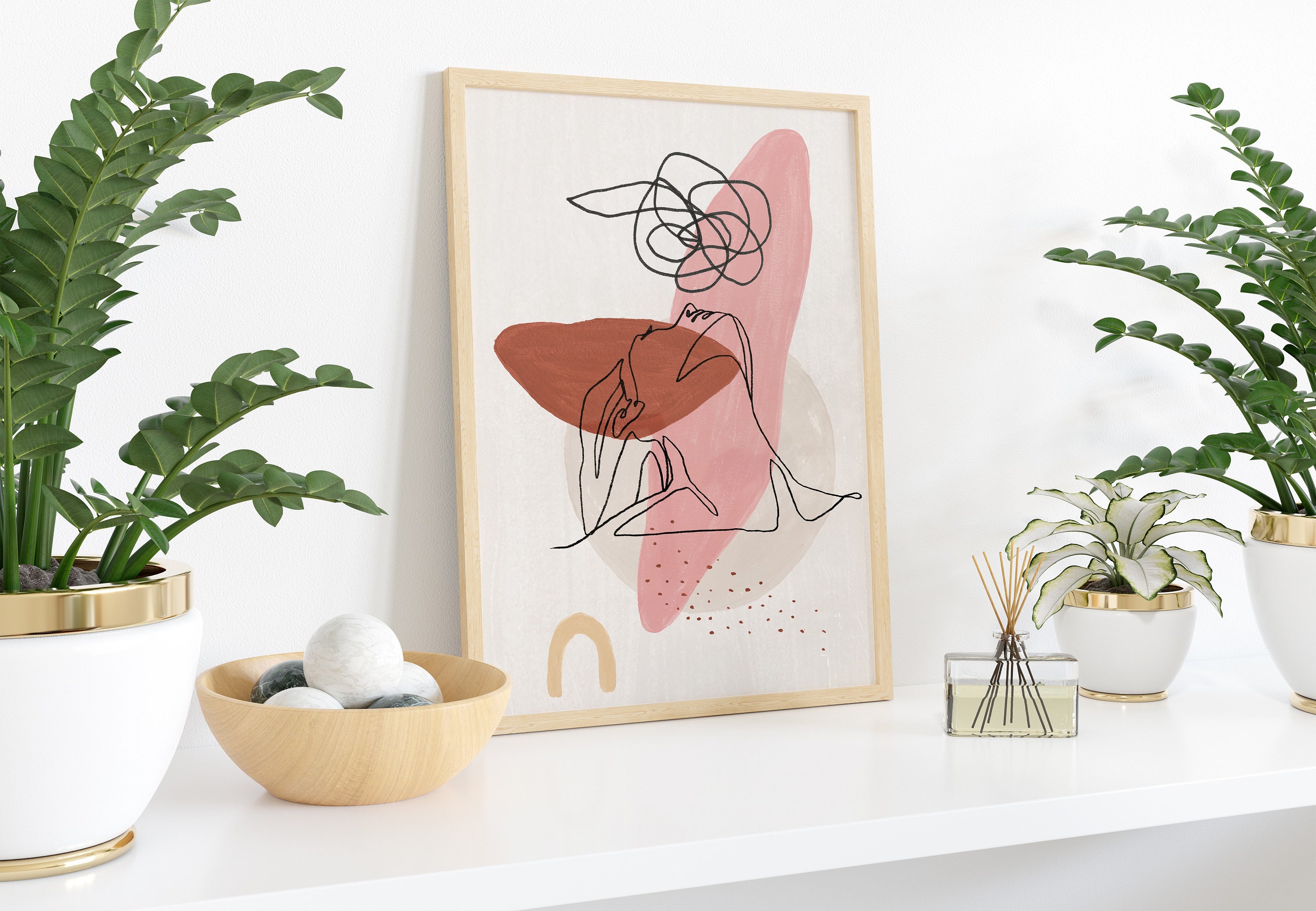 Woman Looking Up Line Art Line Drawing One Line Female | Etsy
