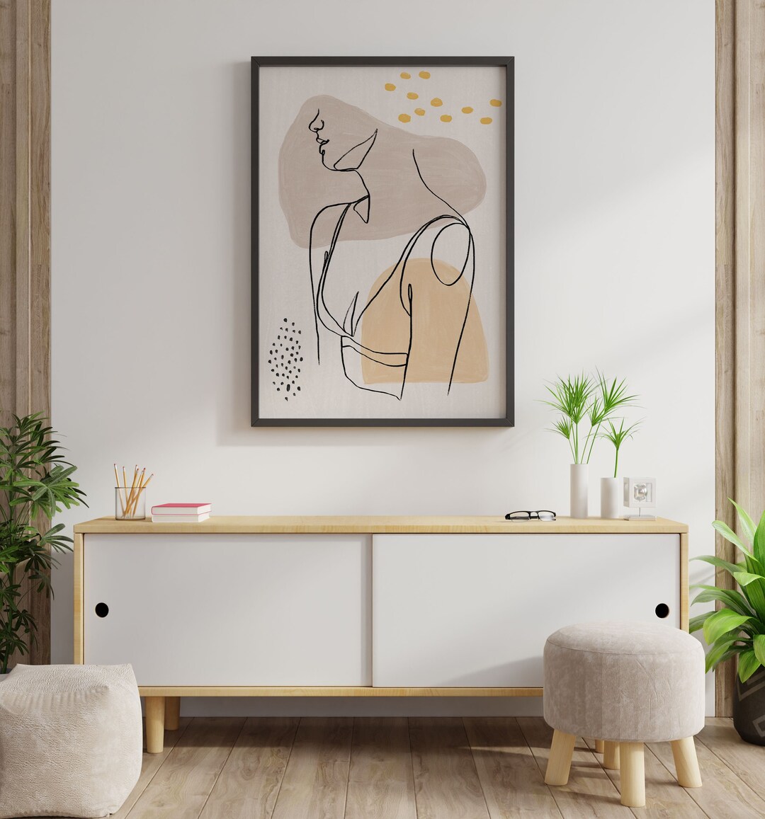 Single Line Woman Artwork, Female Figure Body, One Line Wall Art Print ...