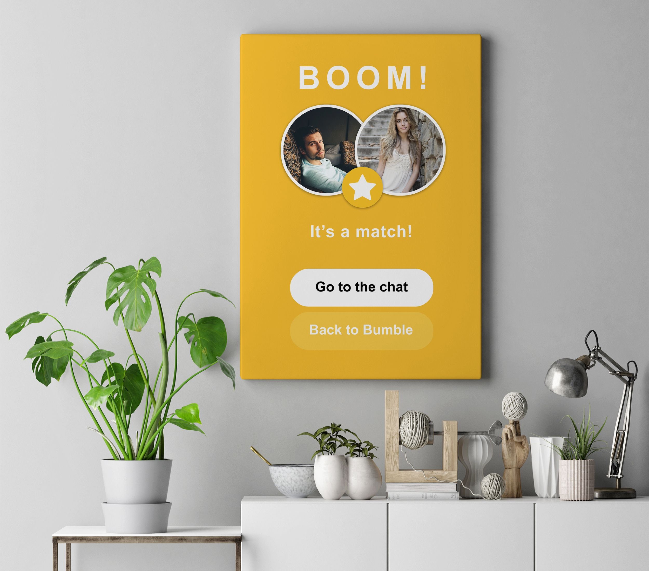 Personalized "it's A Match" With Photos, Bumble Couple, Bumble Gift ...