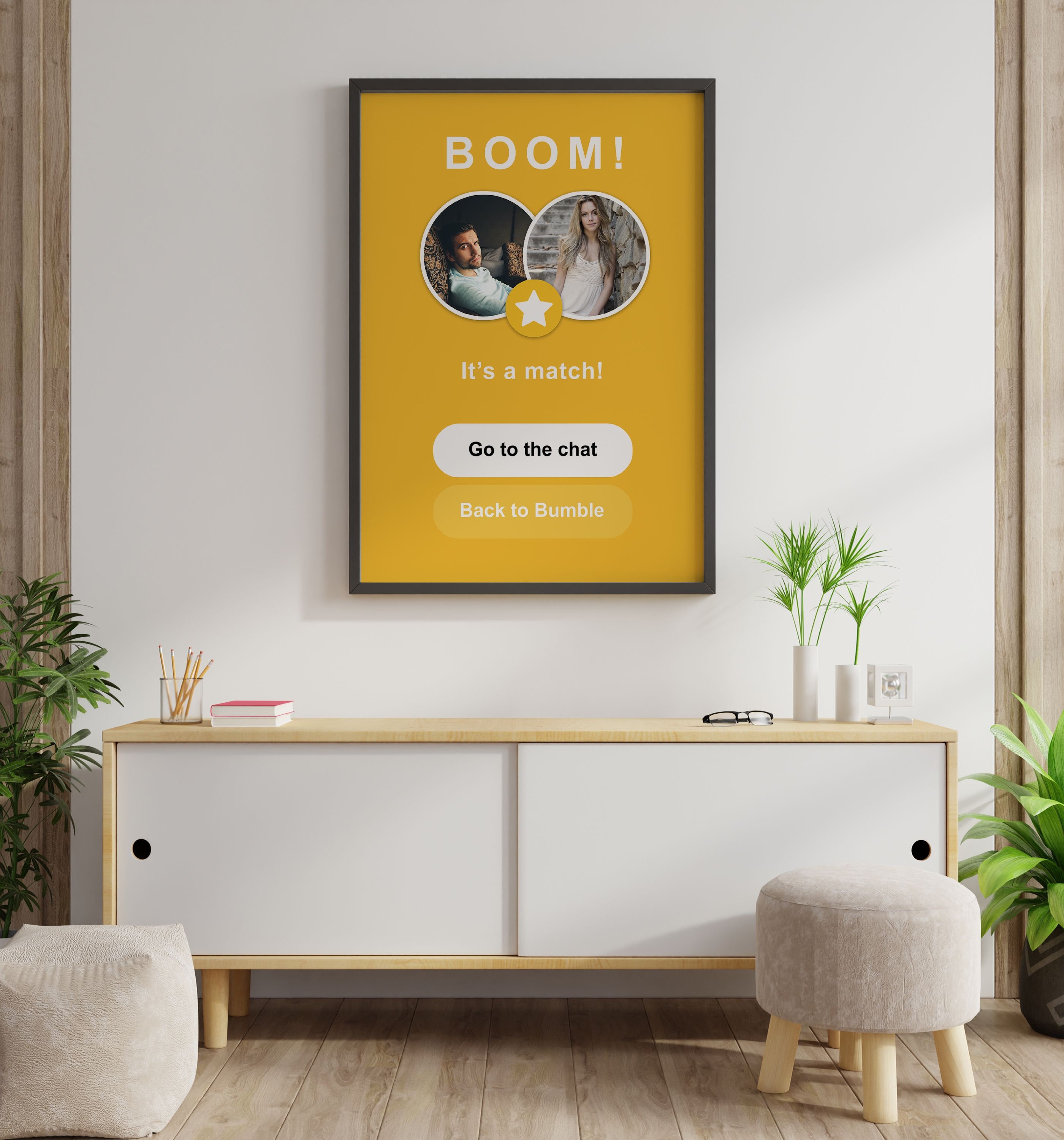 Personalized "it's A Match" With Photos, Bumble Couple, Bumble Gift ...