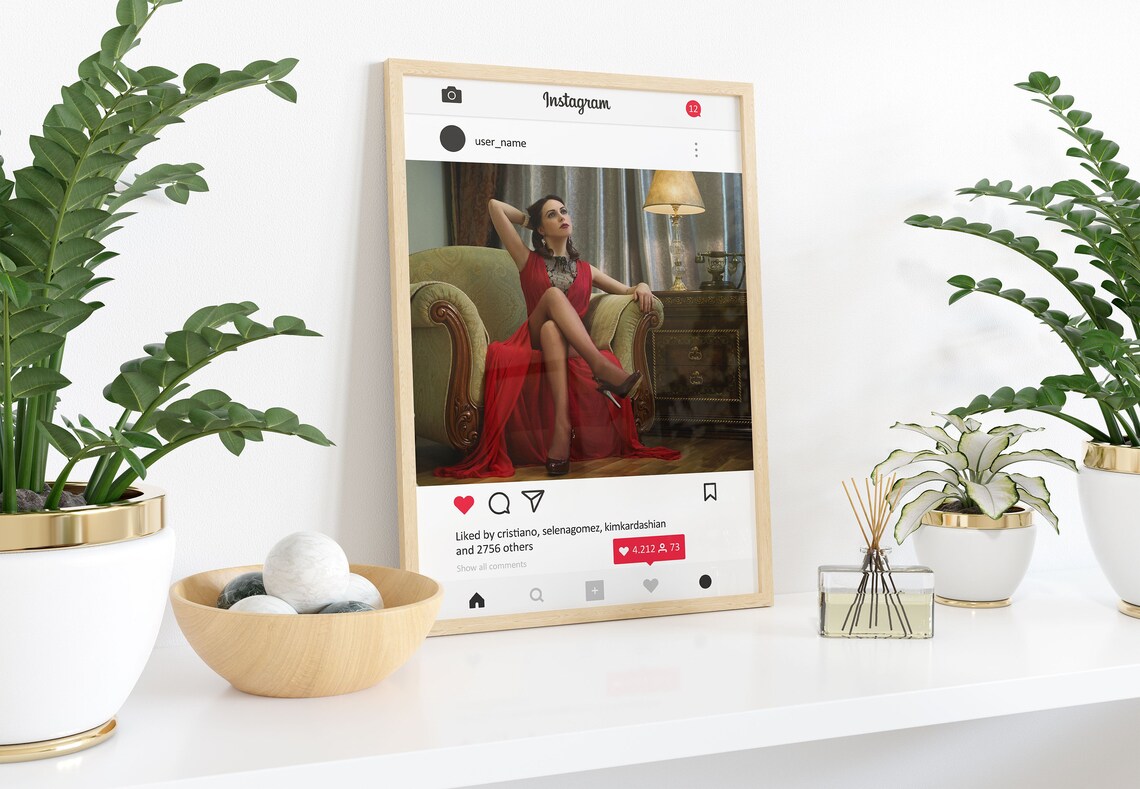 Printable Personalized Instagram Post Custom Gift With Photo - Etsy