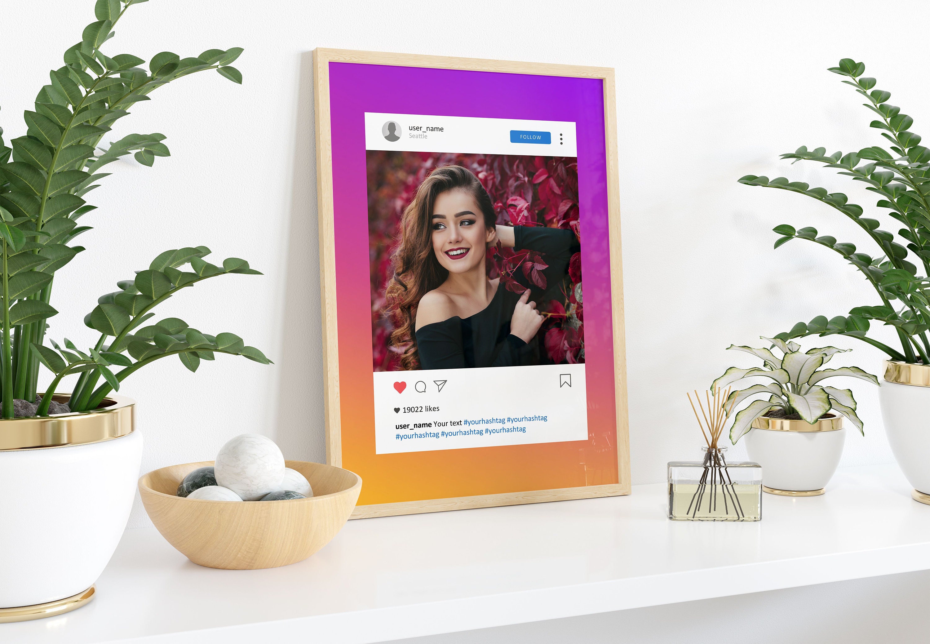 Personalized Social Media Post Custom Gift With Photo Social - Etsy