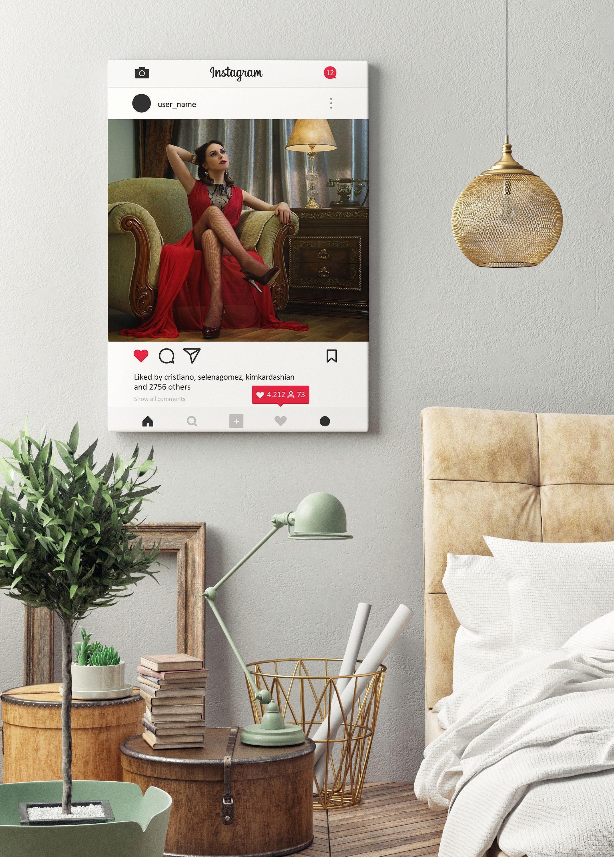 Printable Personalized Instagram Post, Custom Gift With Photo ...