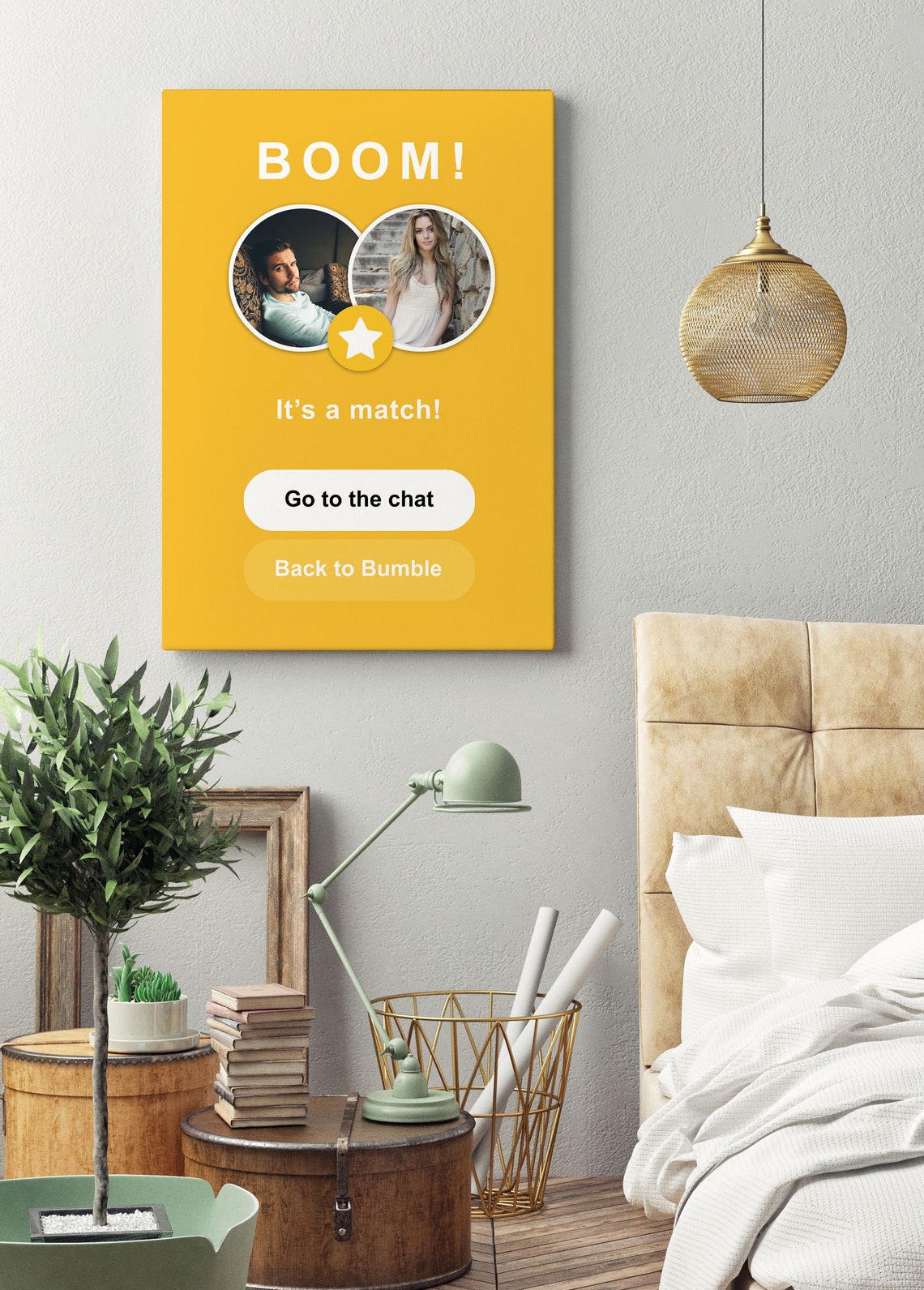 Personalized "it's A Match" With Photos, Bumble Couple, Bumble Gift ...