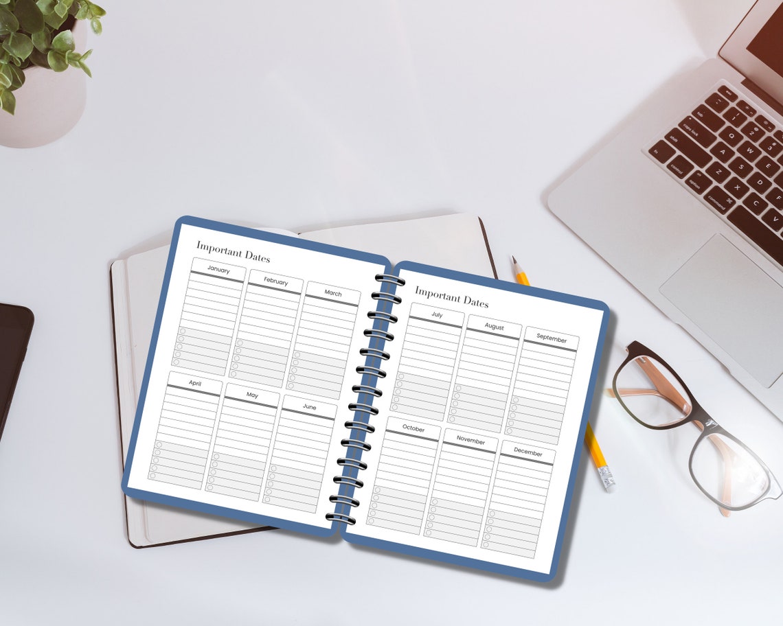 Teacher Planner Calendar Printable Flexible Academic Year - Etsy