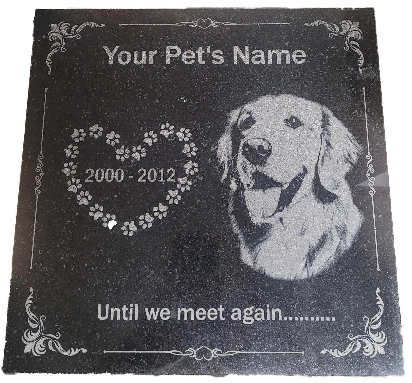 Granite Pet Memorial Stone Marker - Etsy