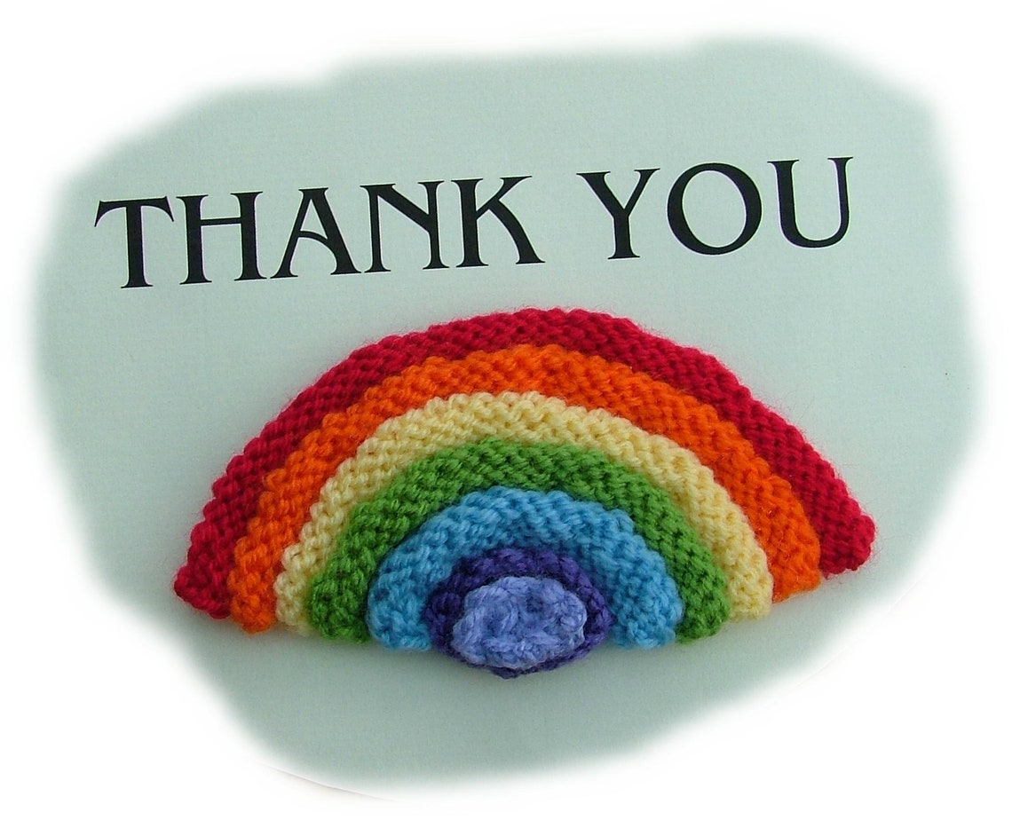 Knit a Rainbow to Say Thank You Knitting Pattern - Etsy