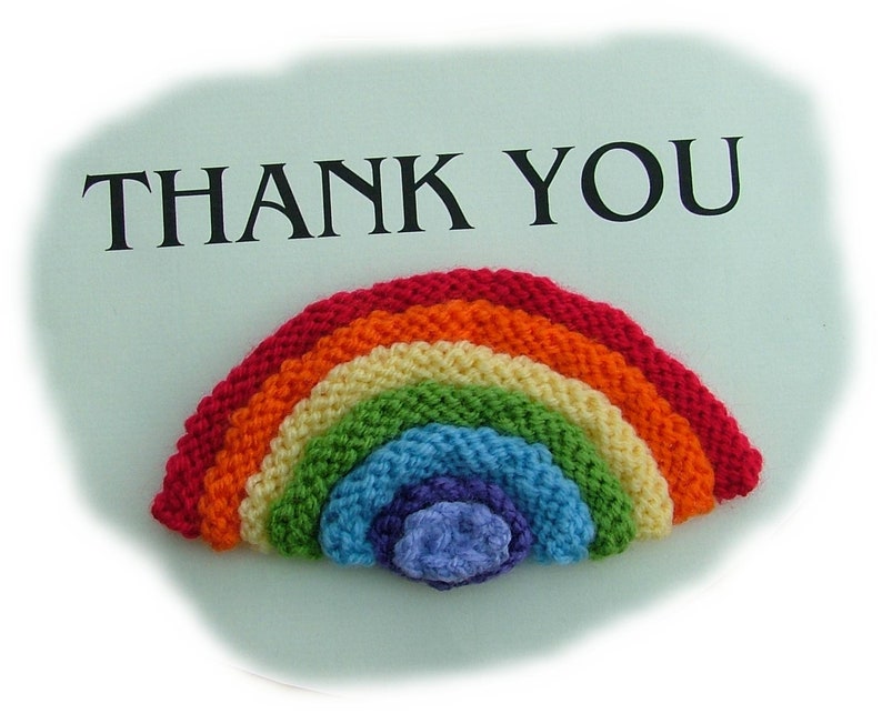 Knit a Rainbow to Say Thank You Knitting Pattern - Etsy