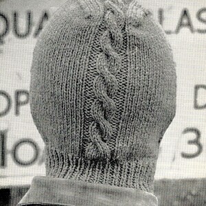 VINTAGE Mens Helmets Balaclavas Knitting Pattern - Etsy