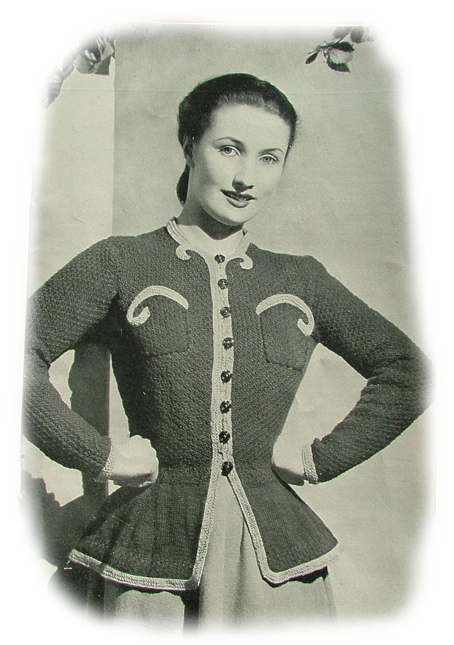 Vintage Ladies Basque Jacket Knitting Pattern 1940s | Etsy