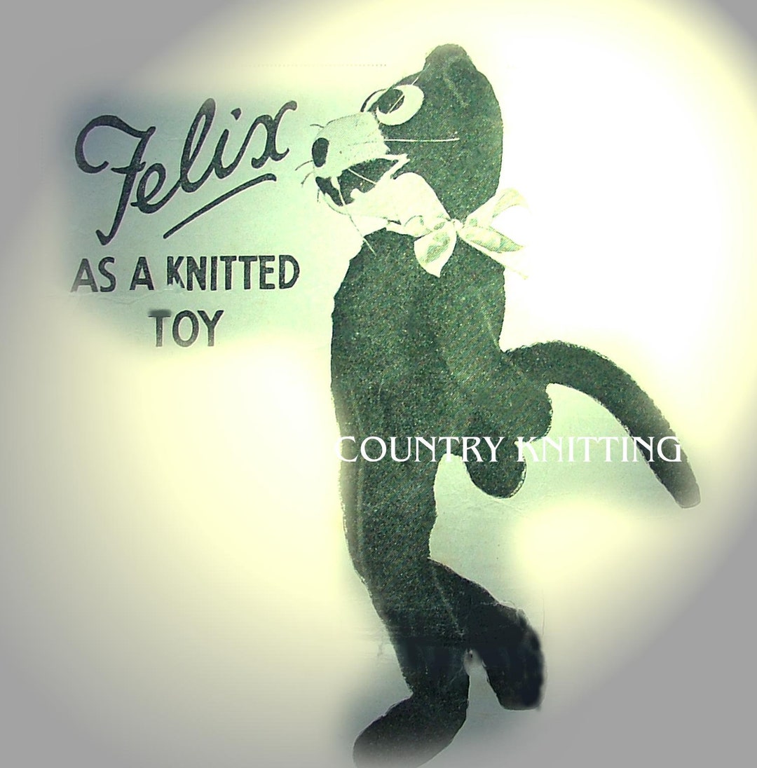 Felix the Cat Vintage Toy Knitting Pattern 1925 - Etsy