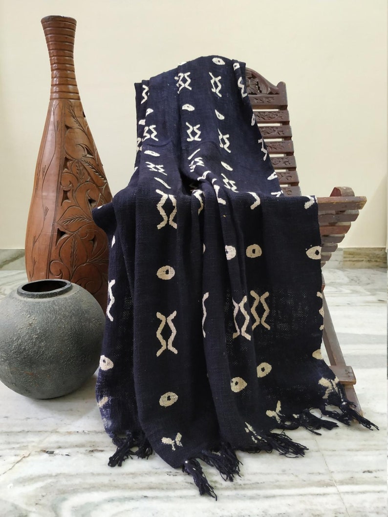 Boho Throw Blanket With Tassles for Sofas,beautiful Linen Cotton ...
