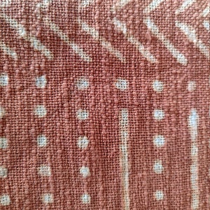 Rust Mudcloth, Cotton Woven Throw Blanket With Tassels, Bohemian Throw ...