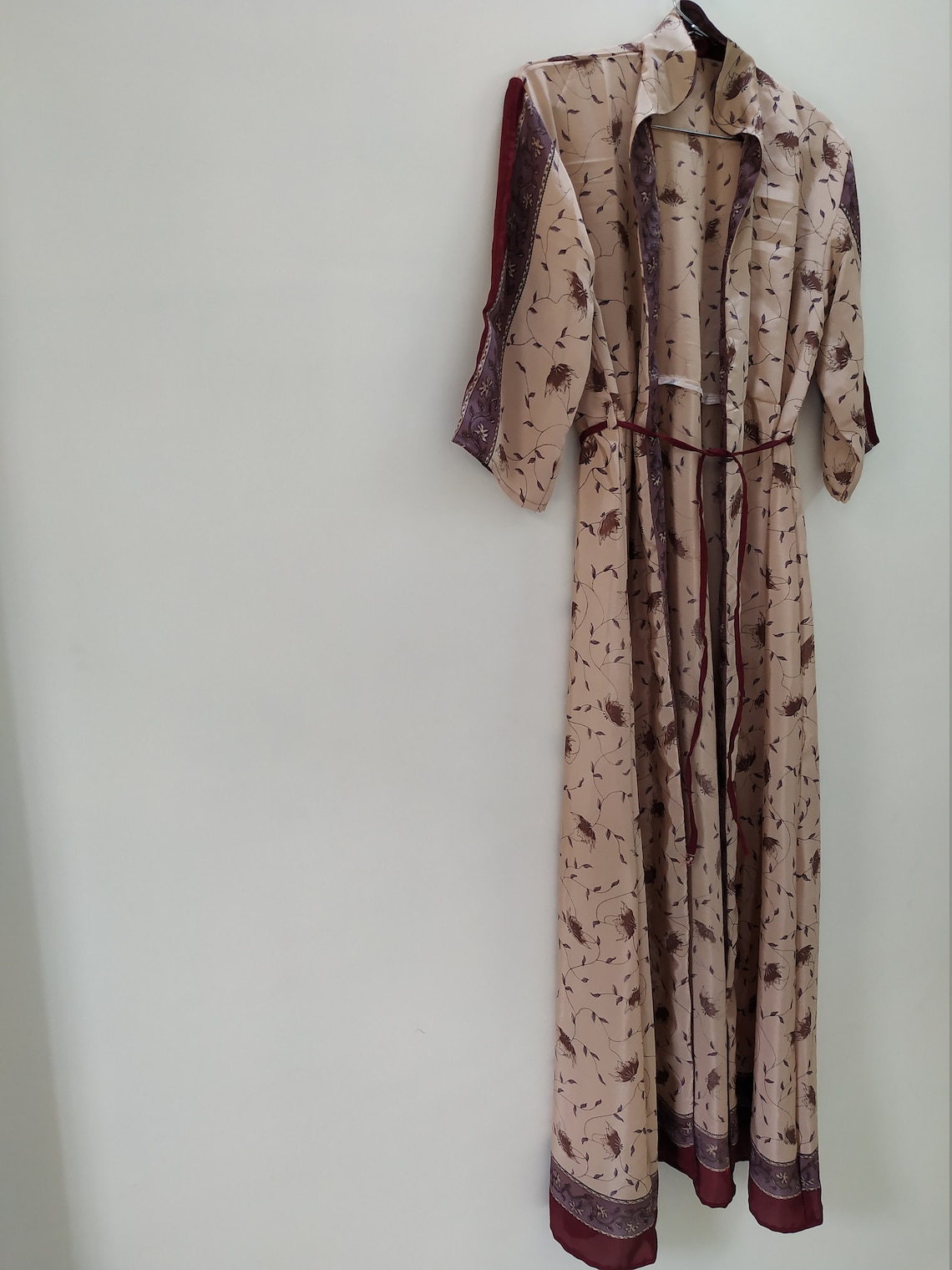 Kimono Gown/ Dressing Gown Robe/ Upcycled Saree Robe/ Vintage - Etsy