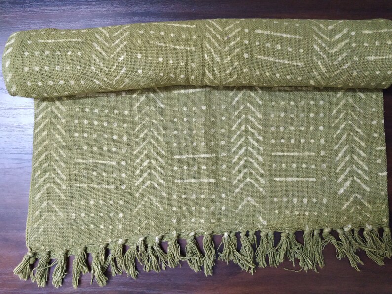Olive Green Throw Blanket for Sofas Beach Throws Boho Cotton - Etsy