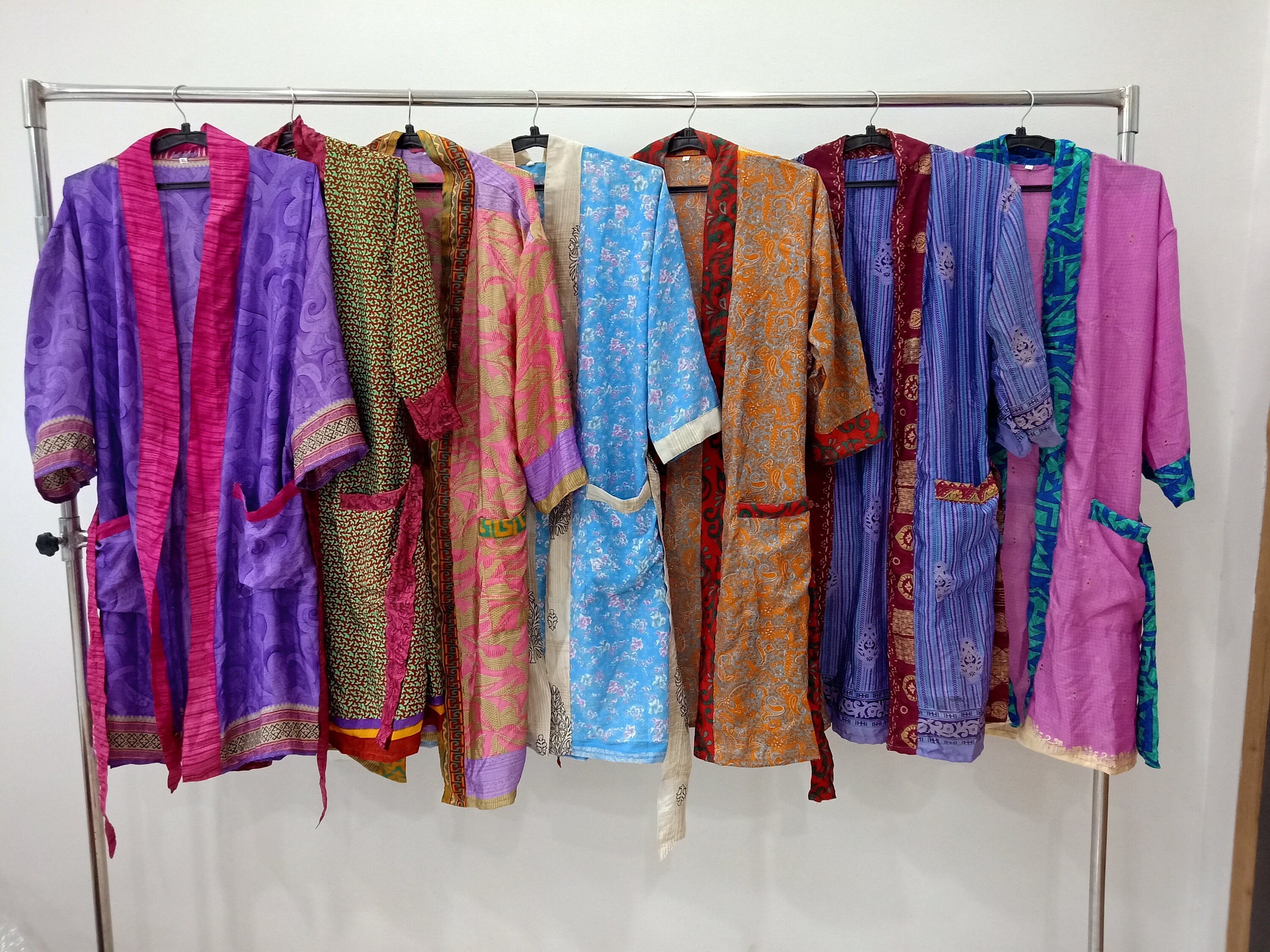 Saree Kimono Robes,floral Kimono Robe,soft and Comfortable Bath Robes ...
