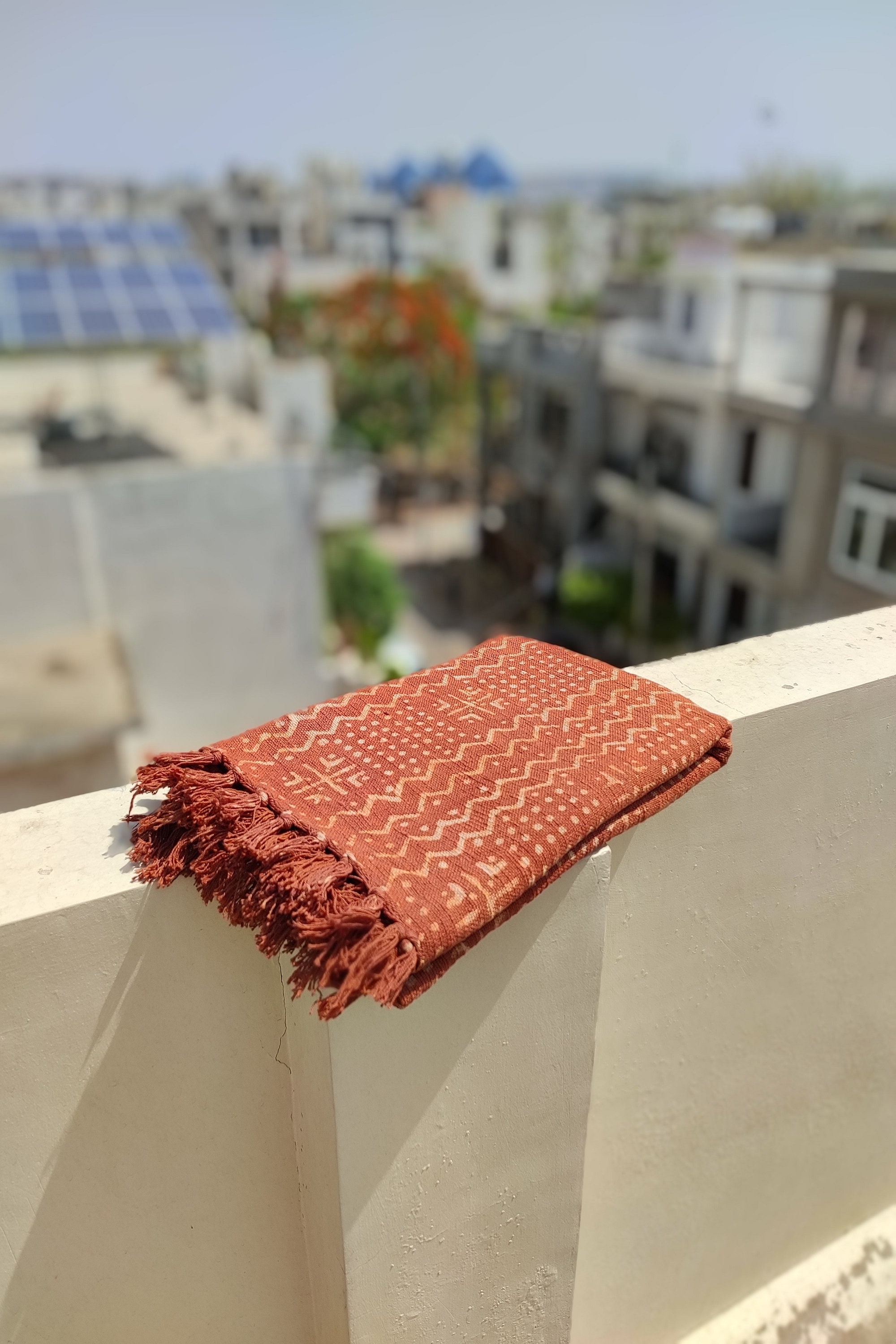 Rust Throw, Brick Coloured Bedspread, Couch Sofa Coverlet, Hand Loomed ...