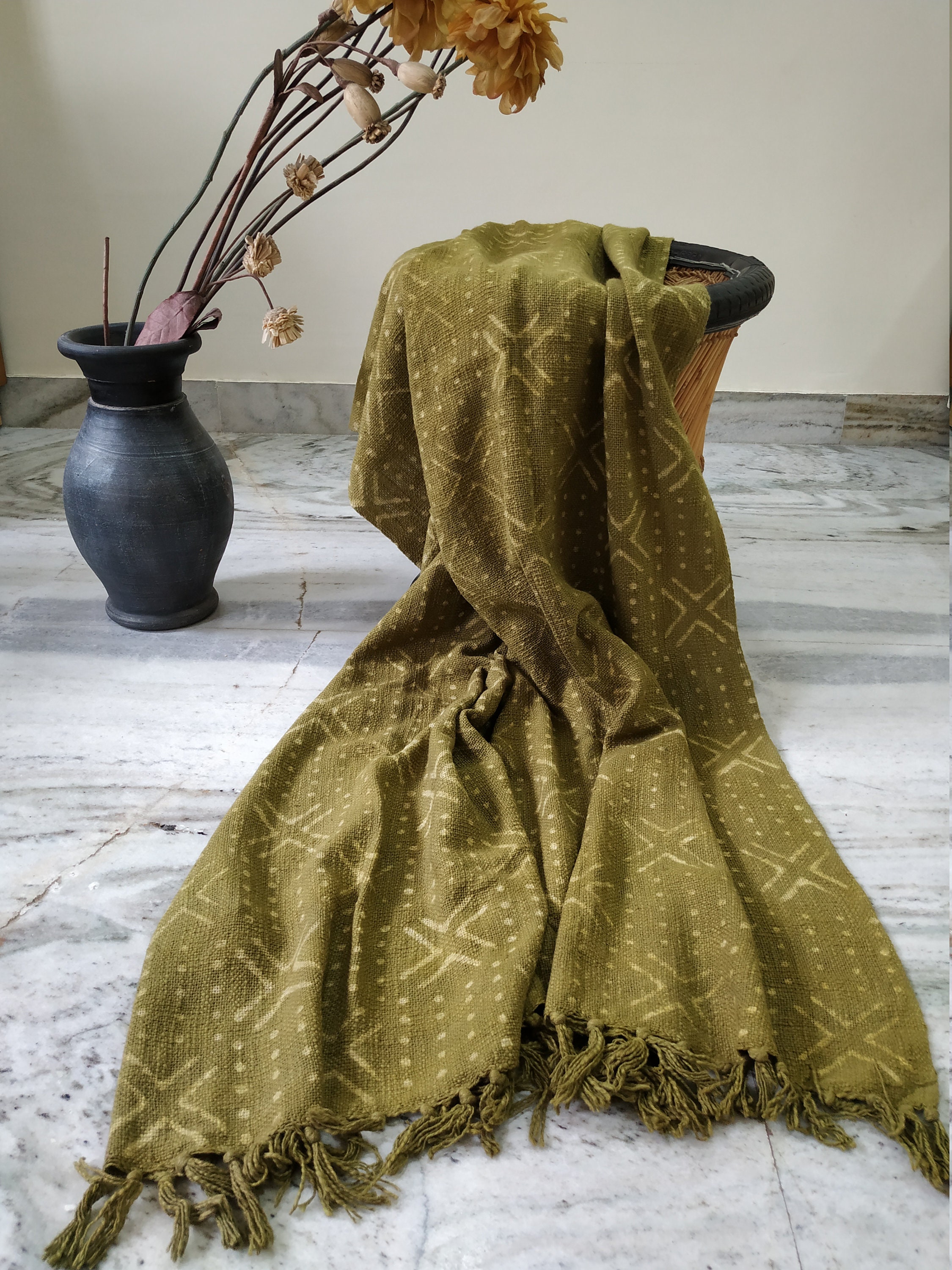 Cotton Throw Blanket Bohemian Throw Hand Dye Throw Beach - Etsy