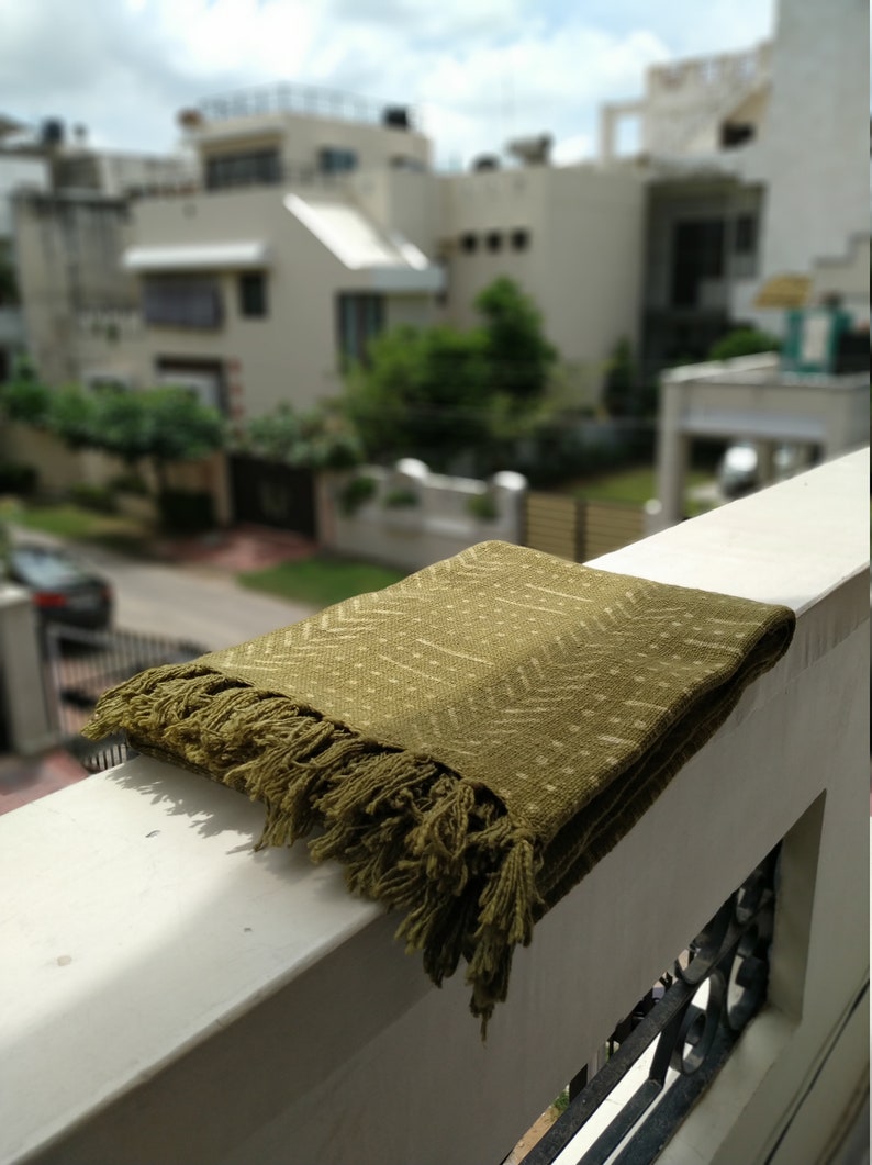 Olive Green Throw Blanket for Sofas Beach Throws Boho Cotton - Etsy