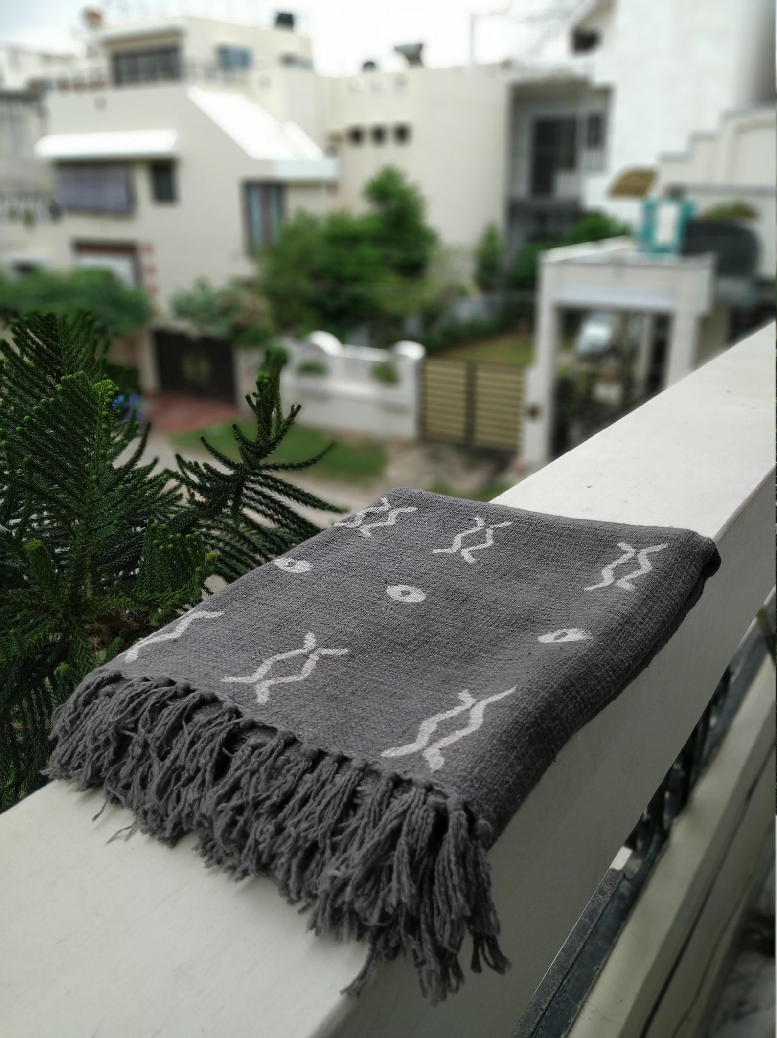 Dark Gray Throw Blanket for Sofas Beach Throws Boho Cotton - Etsy