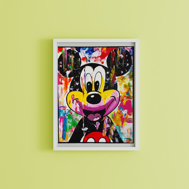 Mickey Mouse Handmade Print - Etsy