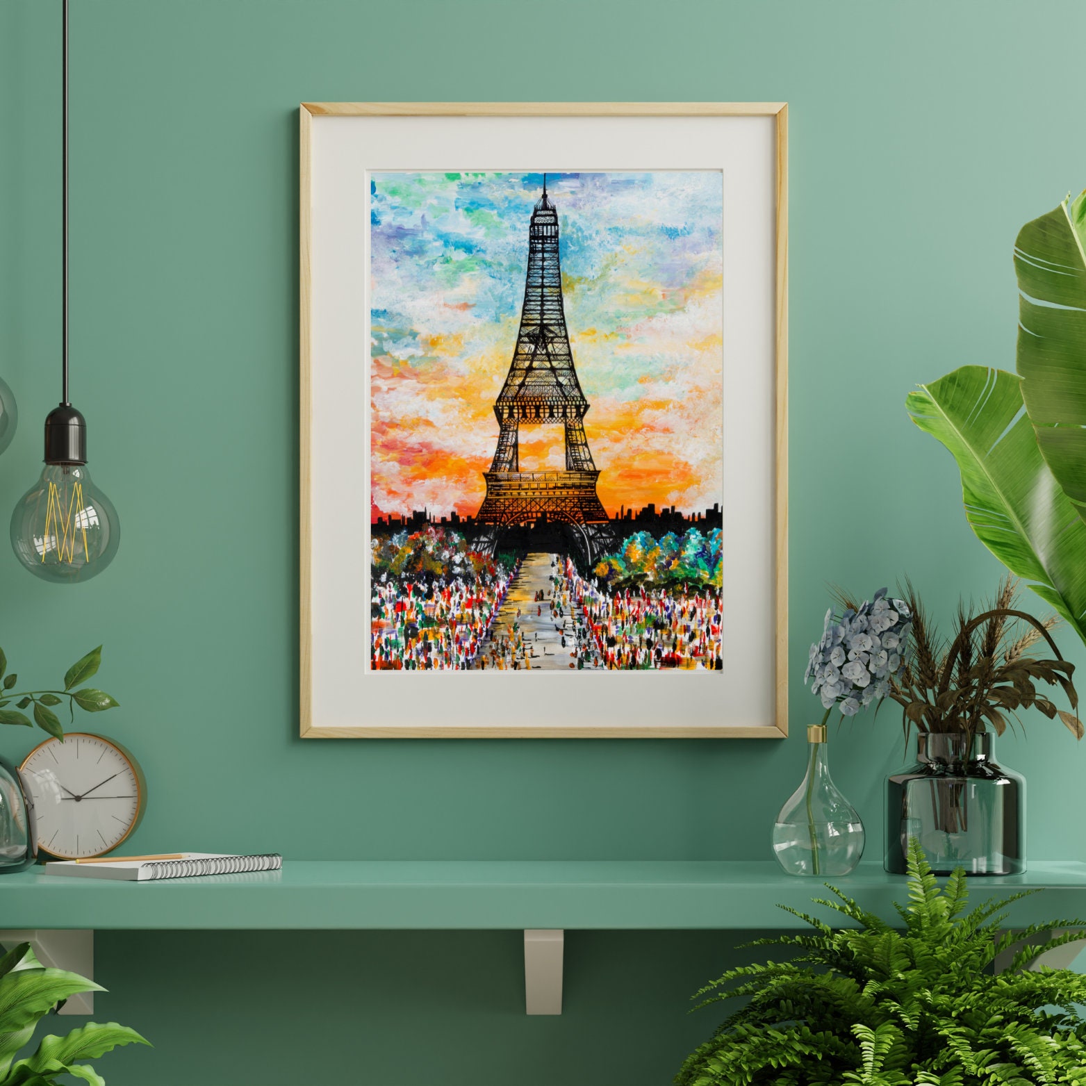 Eiffel Tower Acrylic Painting Wall Art Home Decor Print Paris - Etsy