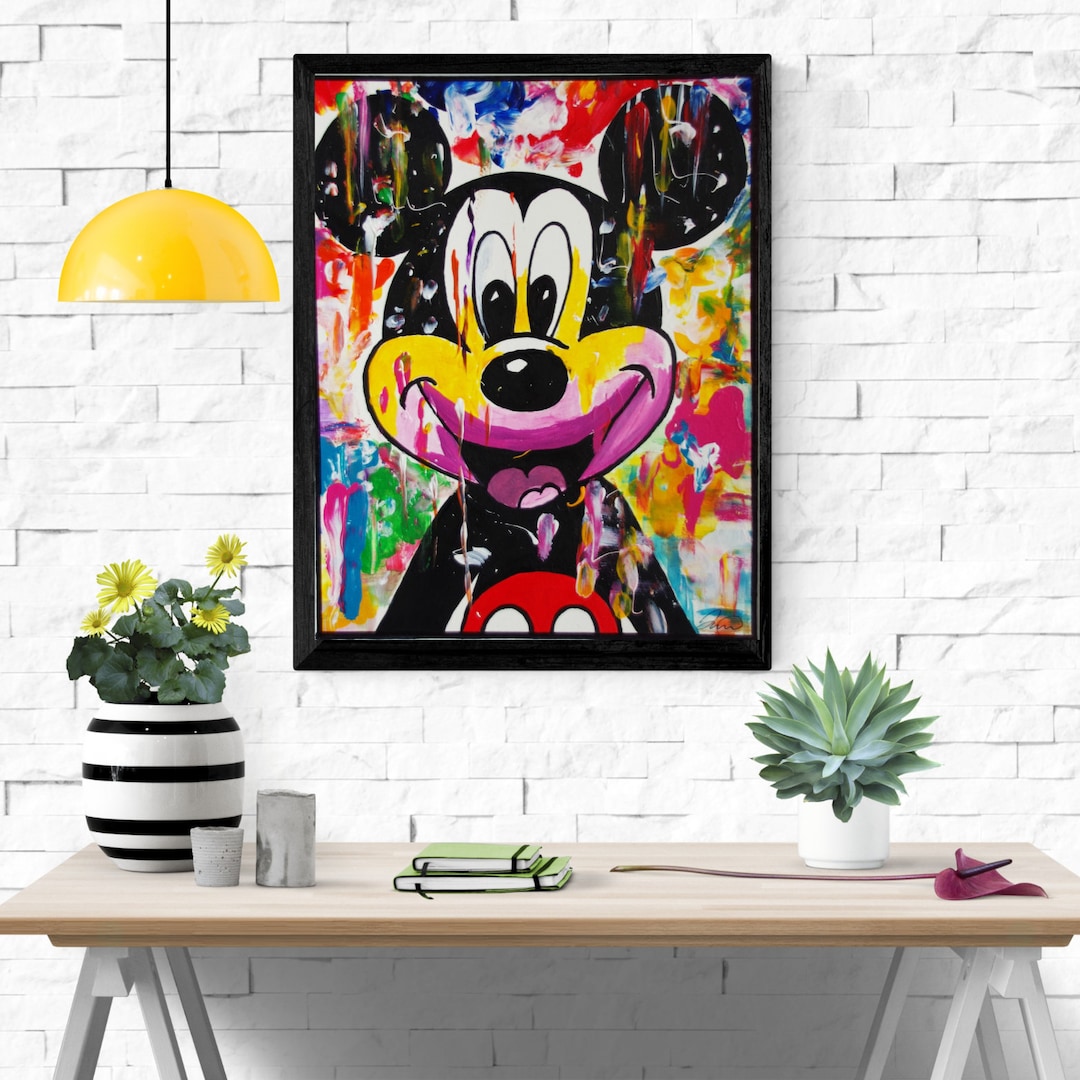 Mickey Mouse Handmade Print - Etsy