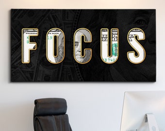 Focus Motivational Poster - Etsy