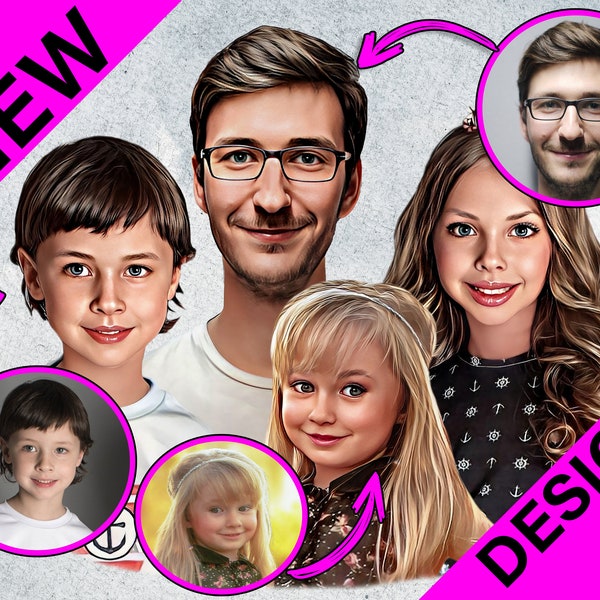 Merge Photos Pencil Drawing - Etsy