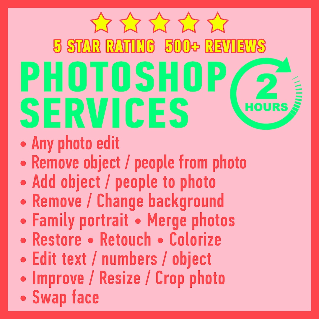 Edit Text Numbers Object Colorize Restore Retouch Swap Faces Photoshop ...
